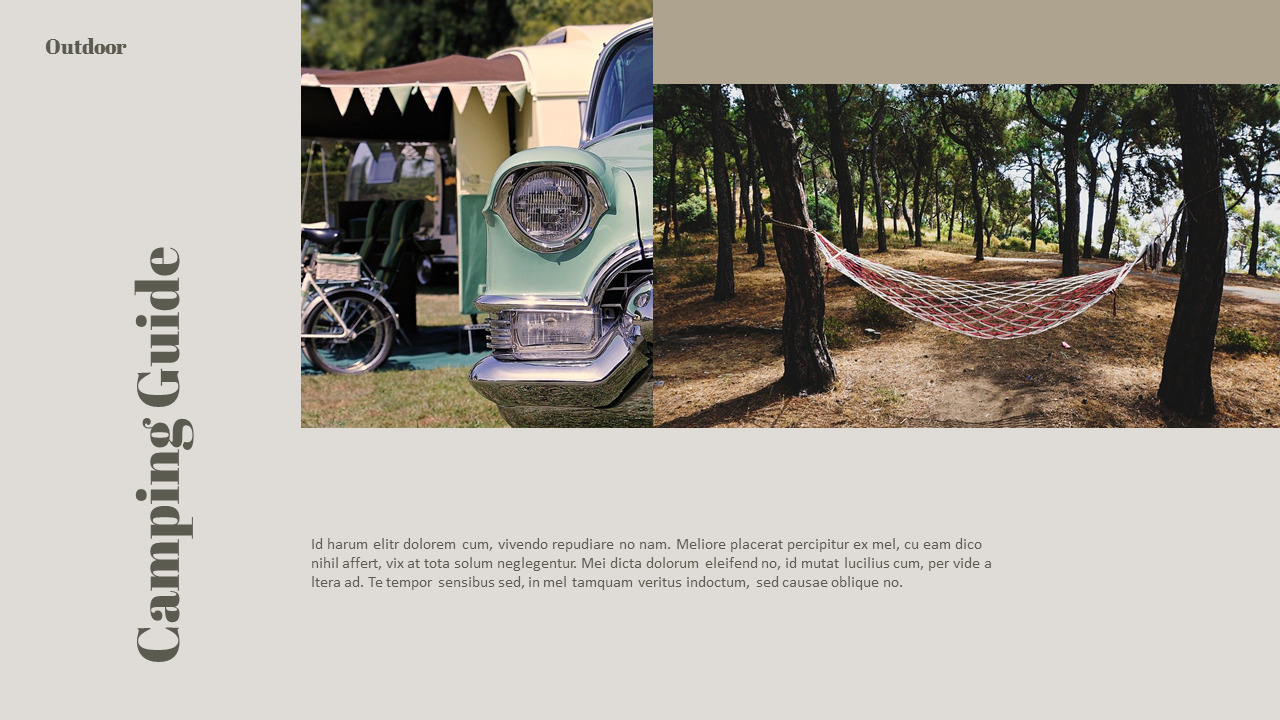 Outdoor Camping presentation slide design|Lifestyle|Google