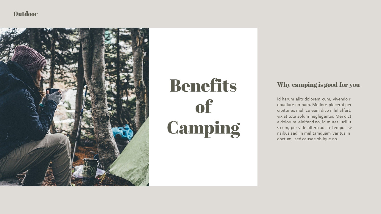 Outdoor Camping presentation slide design|Lifestyle|Google