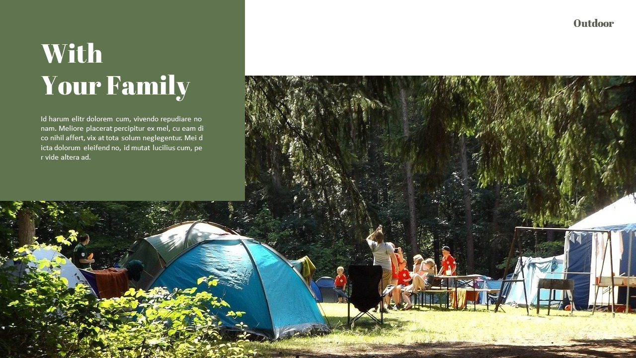 Outdoor Camping presentation slide design|Lifestyle|Google