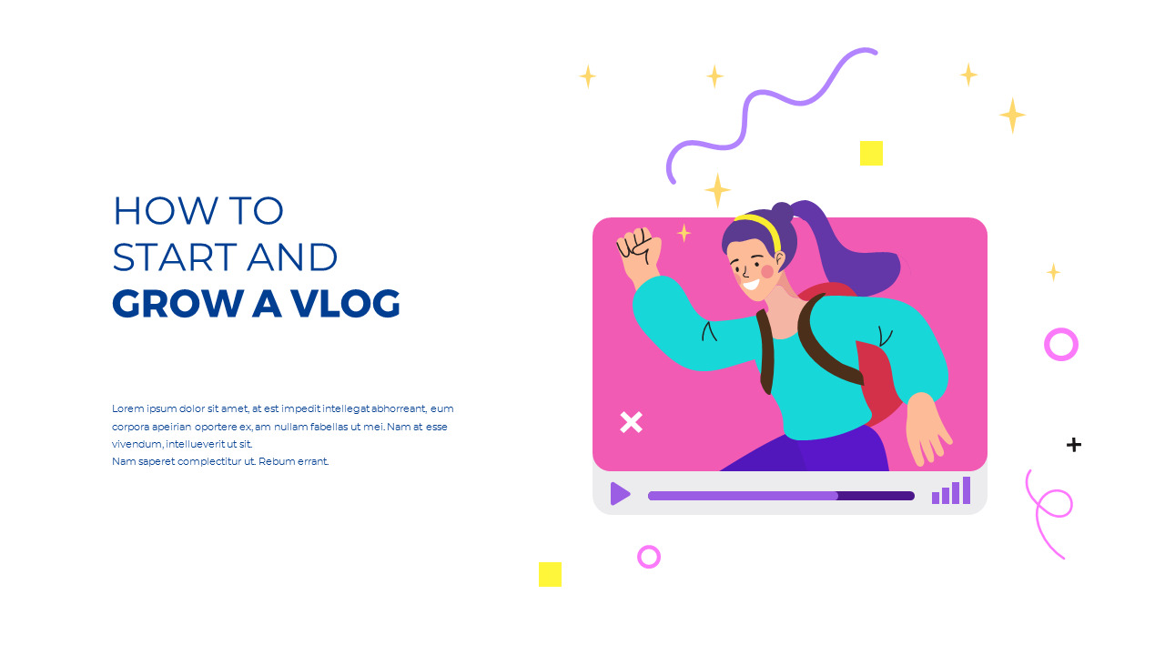 Social Media on Mobile Concept company profile template design