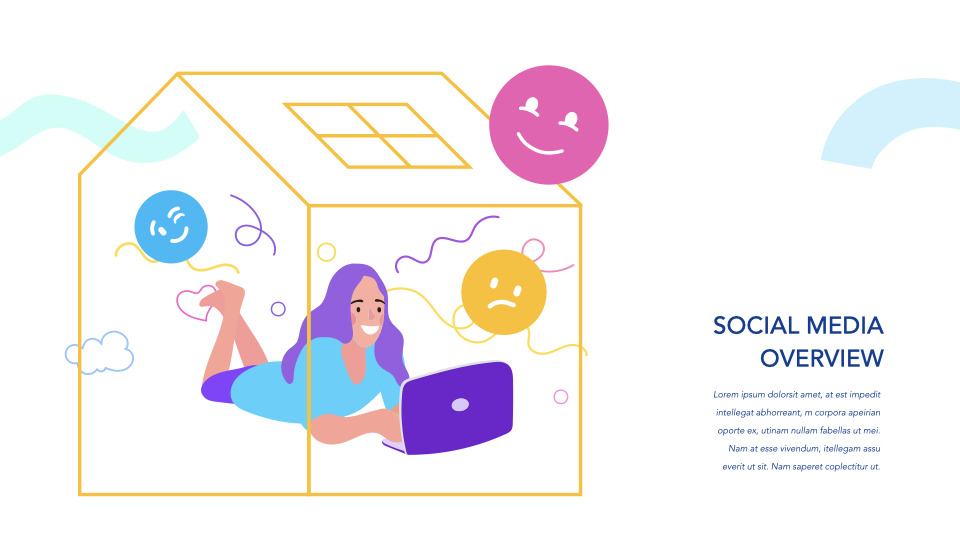Social Media on Mobile Concept PowerPoint for mac
