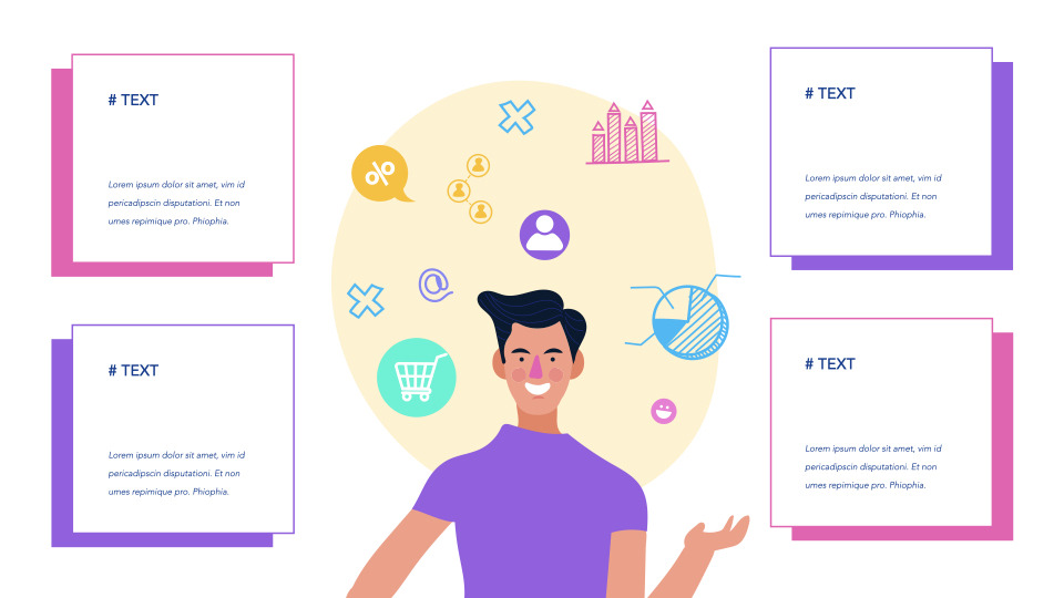 Social Media on Mobile Concept PowerPoint for mac