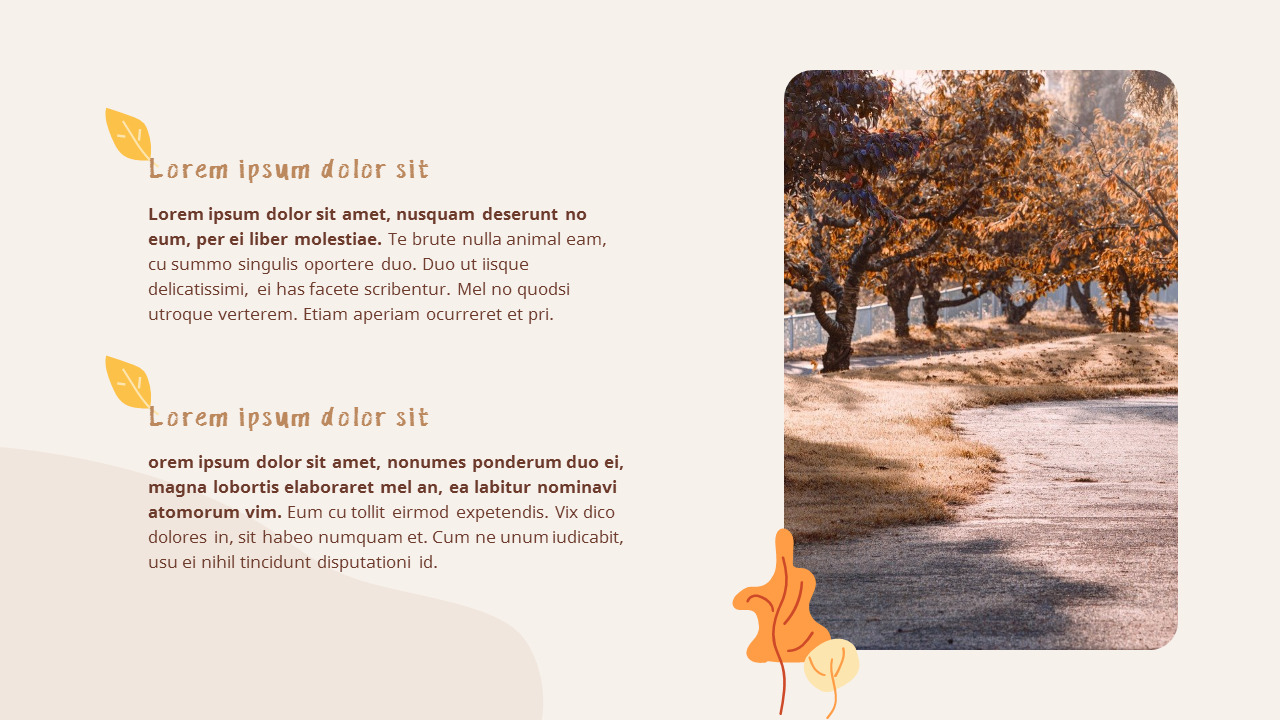 Modèle Powerpoint D'automne