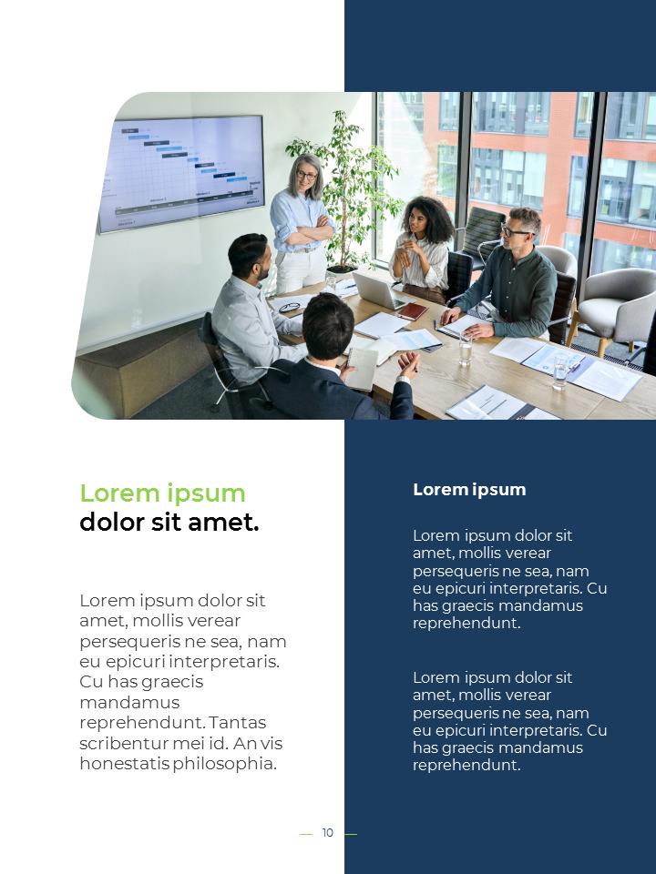 Company Profile Vertical Presentation Format
