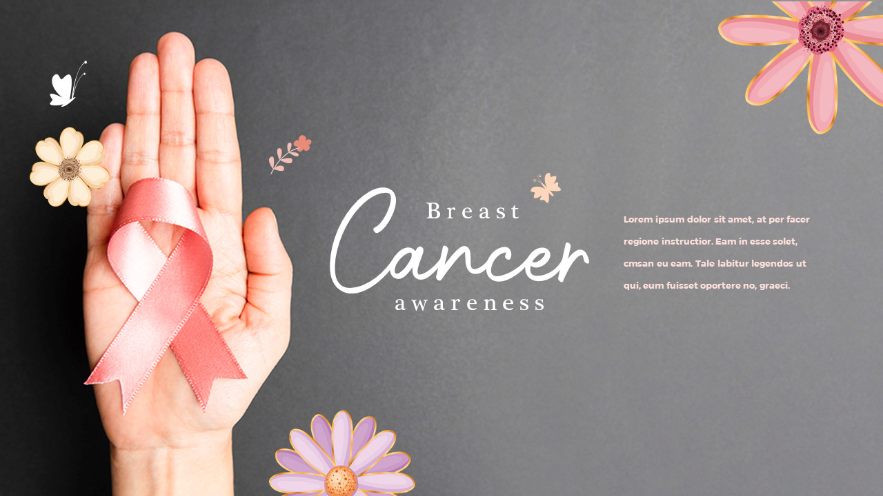Breast Cancer Awareness Month Business PowerPoint Template – Pink ...