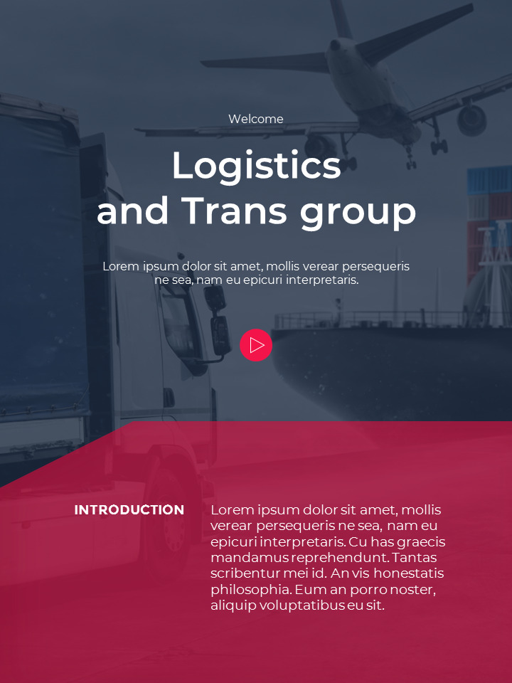 Logistics and Transport Group Theme PowerPoint Template