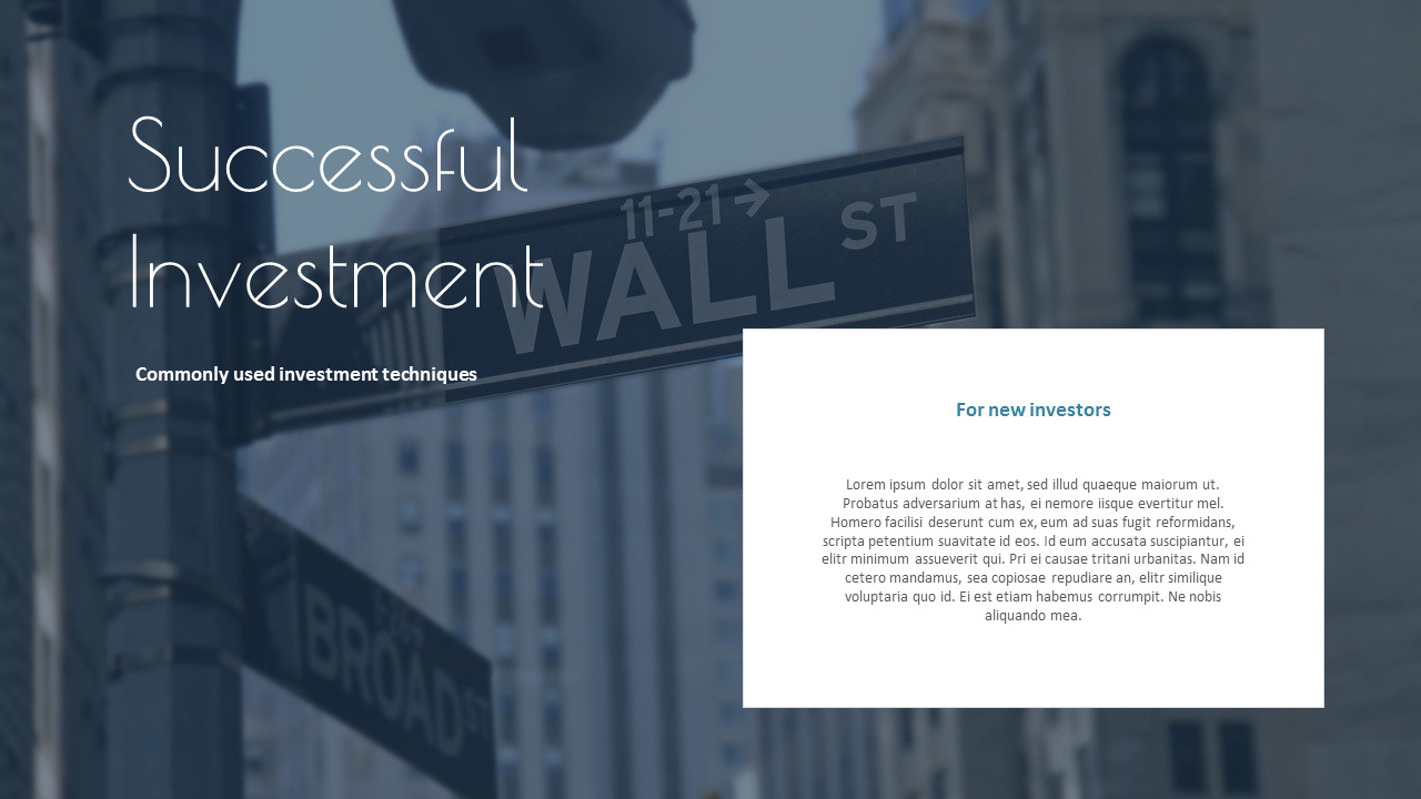 Investment Techniques Simple Google Slides