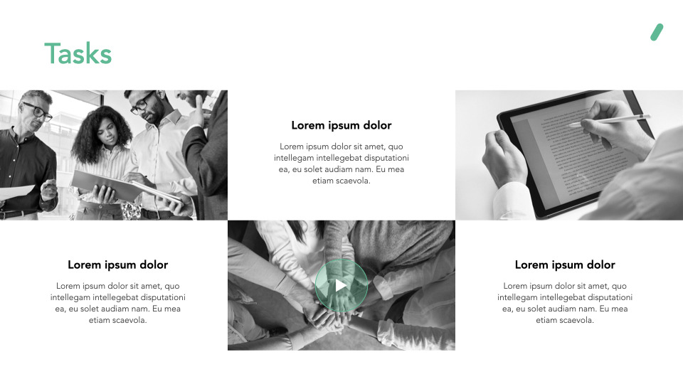 Minimalist Design Business team presentation template