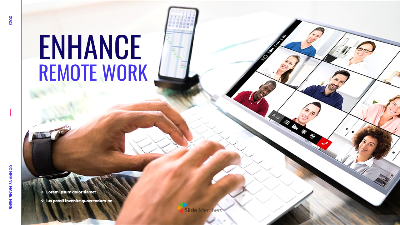 Enhance Remote Work Presentation Google Slides Templates