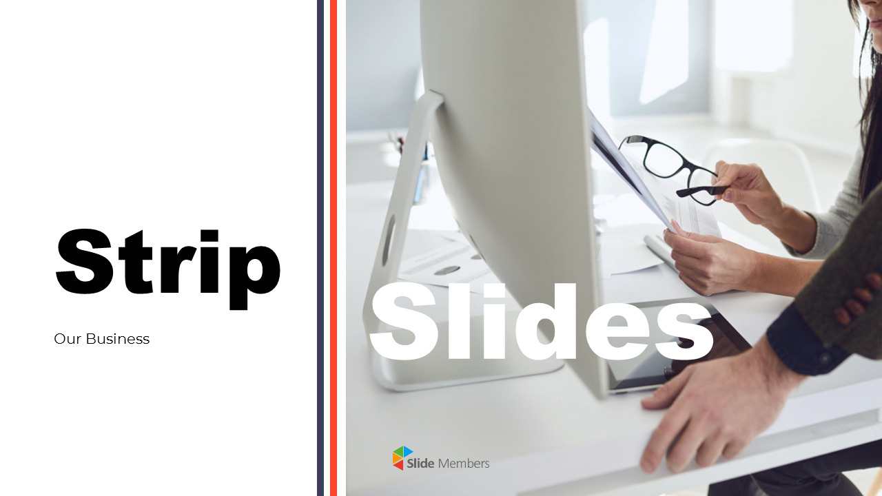 Strip Design Business Pitch Deck PowerPoint Presentations|Templates