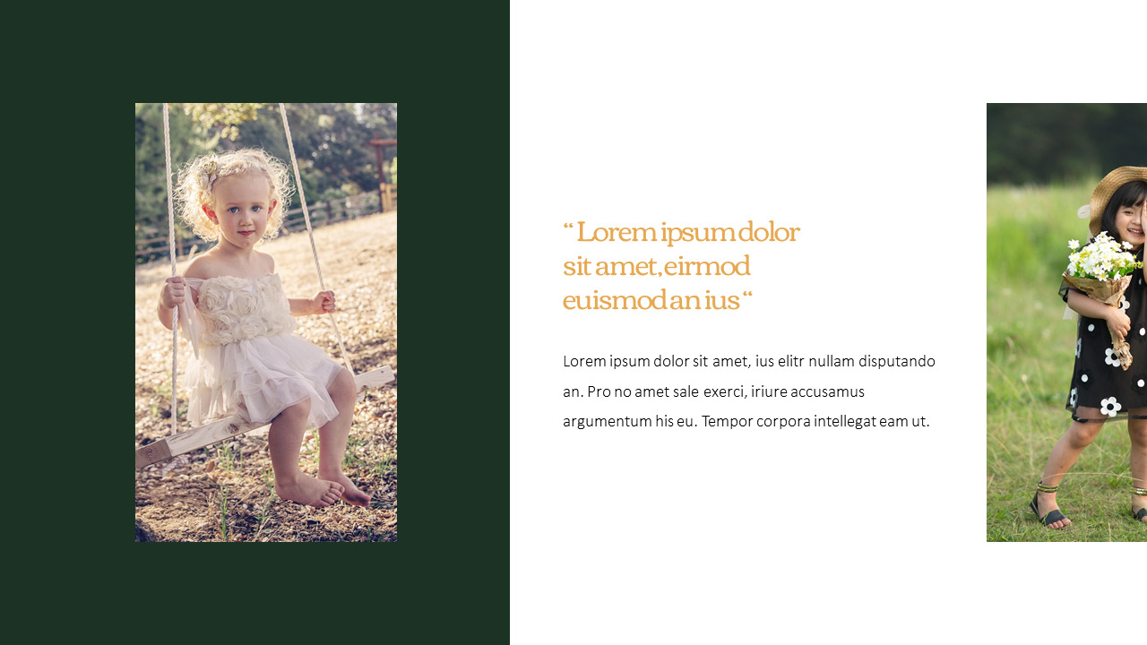 Child Model PowerPoint Backgrounds|Lifestyle|Templates