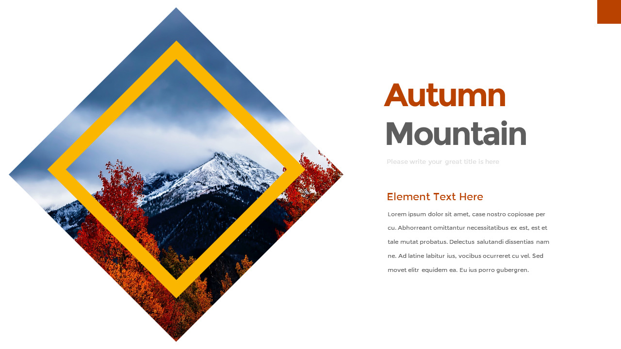 Autumn Mountain Simple Presentation Google Slides Template|Lifestyle