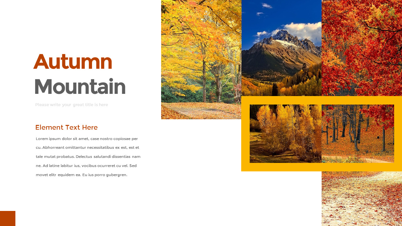 Autumn Mountain Simple Presentation Google Slides Template|Lifestyle