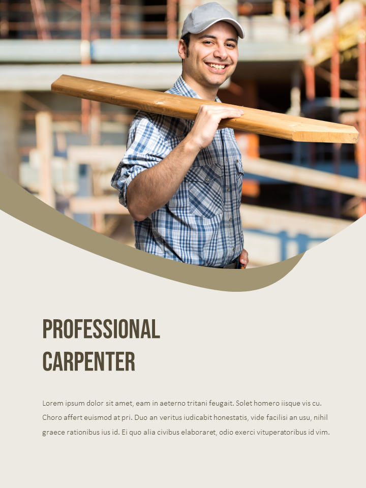 House Construction & Carpentry team presentation template
