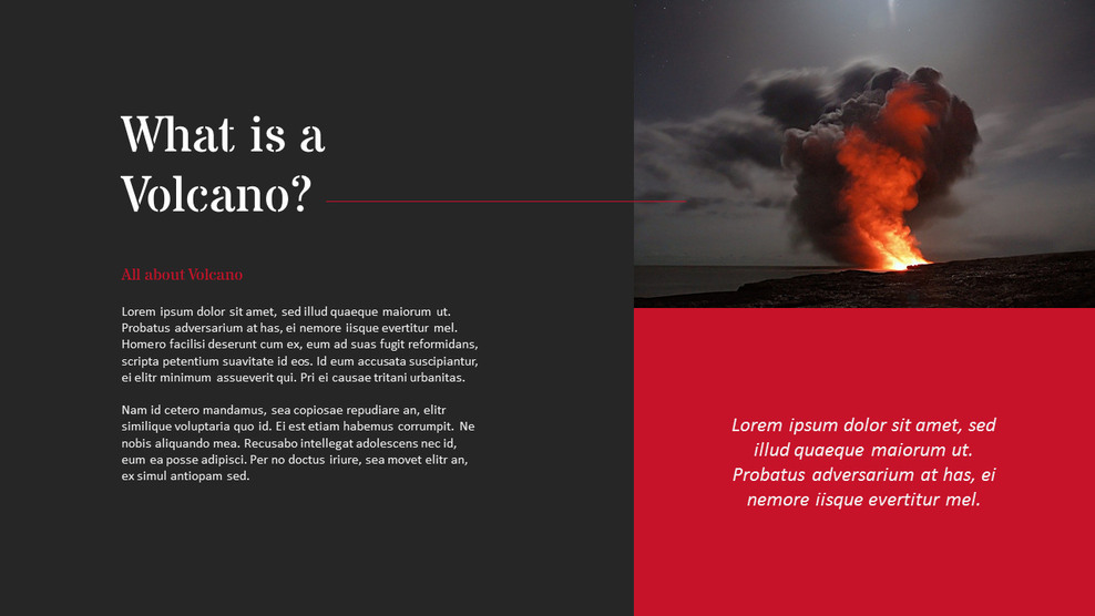 Volcano company profile ppt template|Lifestyle|Google Slides