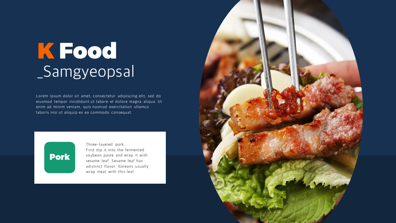 Korean Food template powerpoint