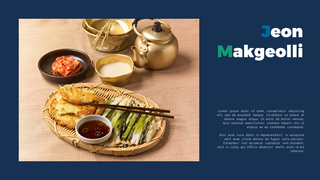 Korean Food template powerpoint