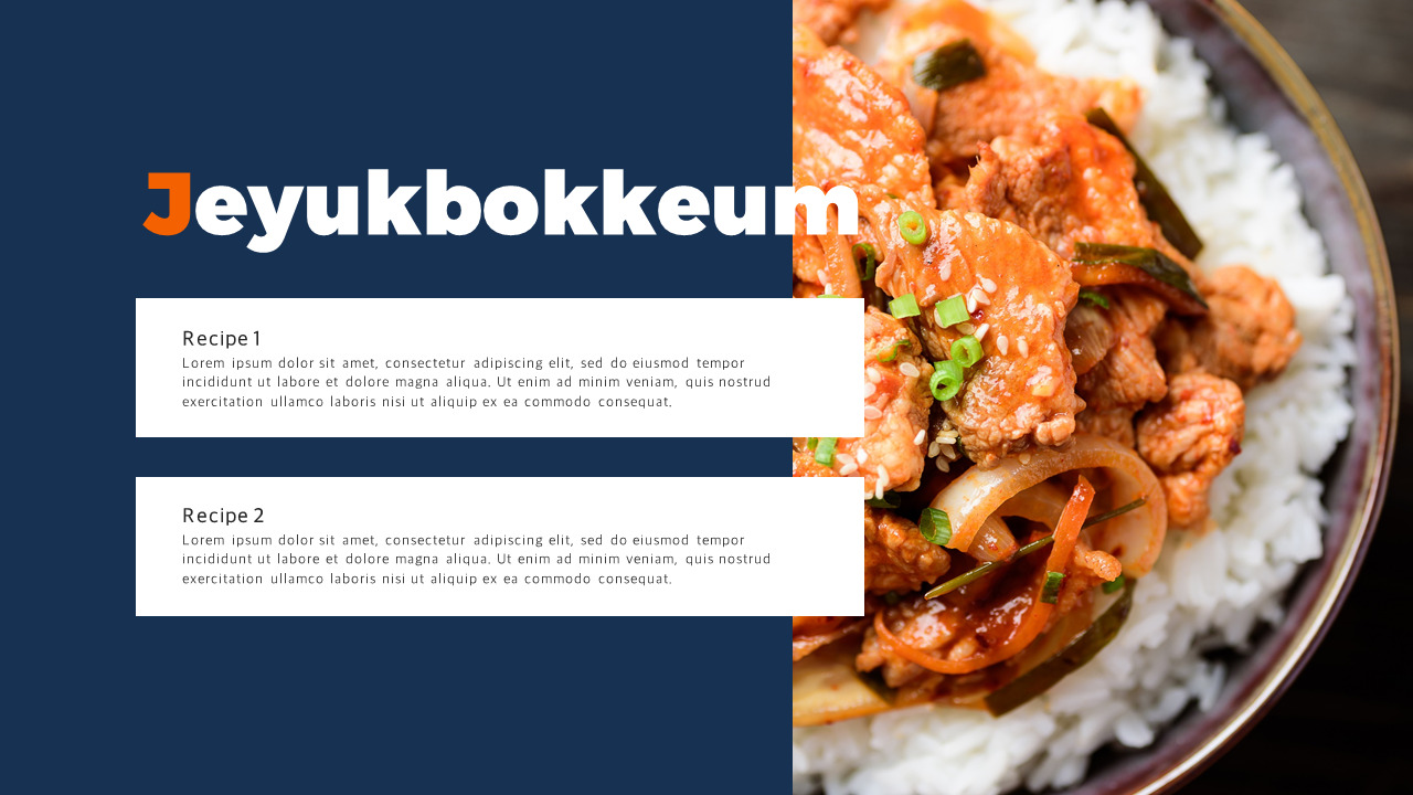 Korean Food template powerpoint