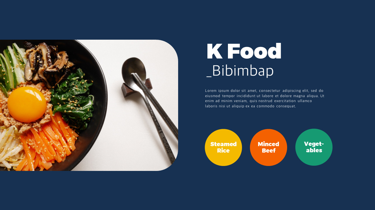 Korean Food template powerpoint