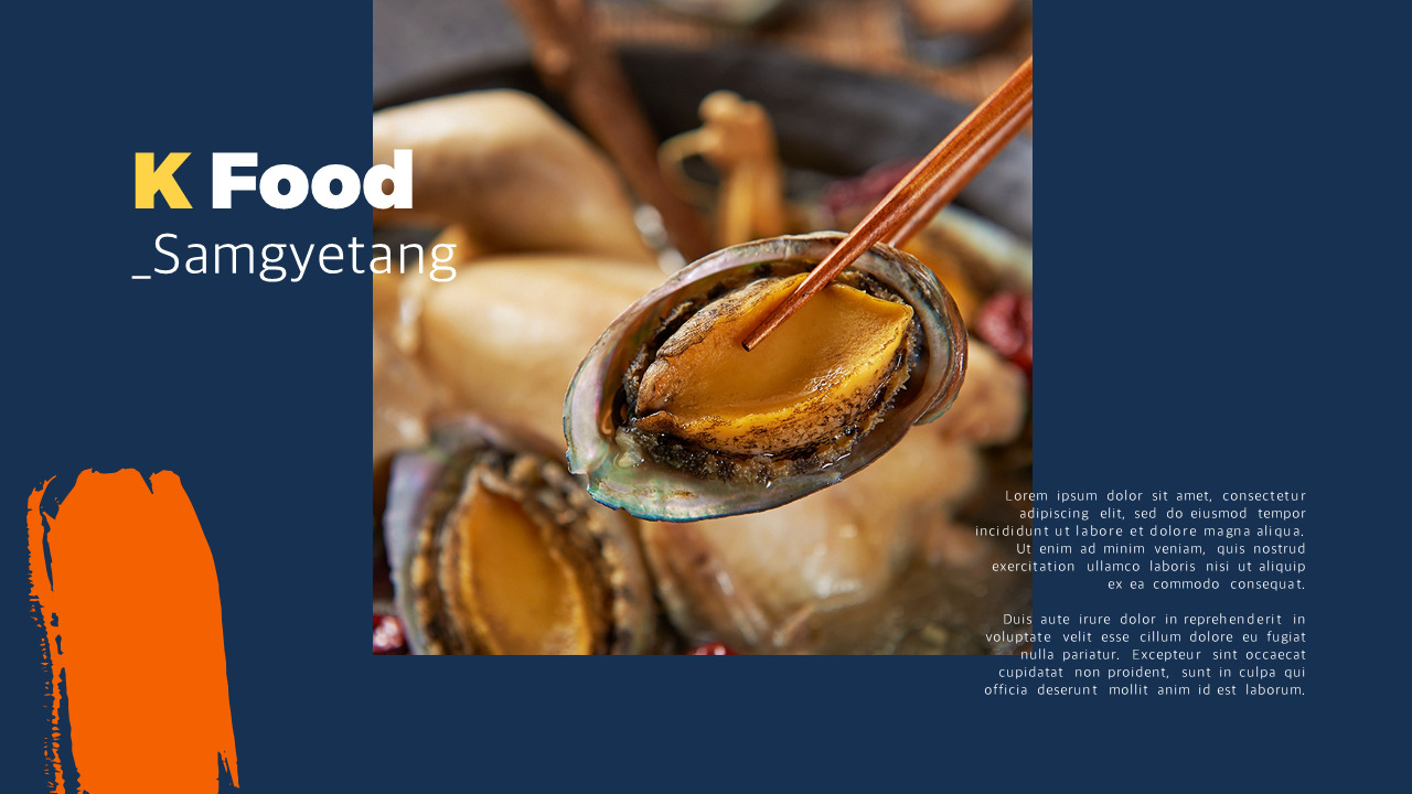 Korean Food template powerpoint