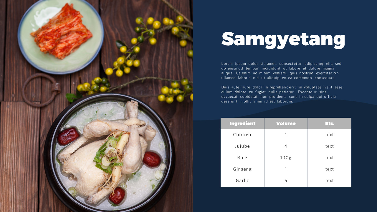Korean Food template powerpoint