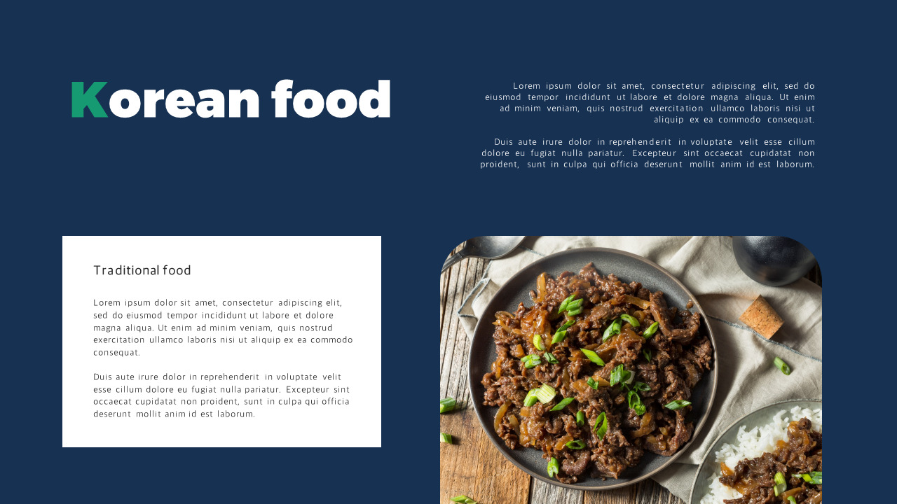 Korean Food template powerpoint