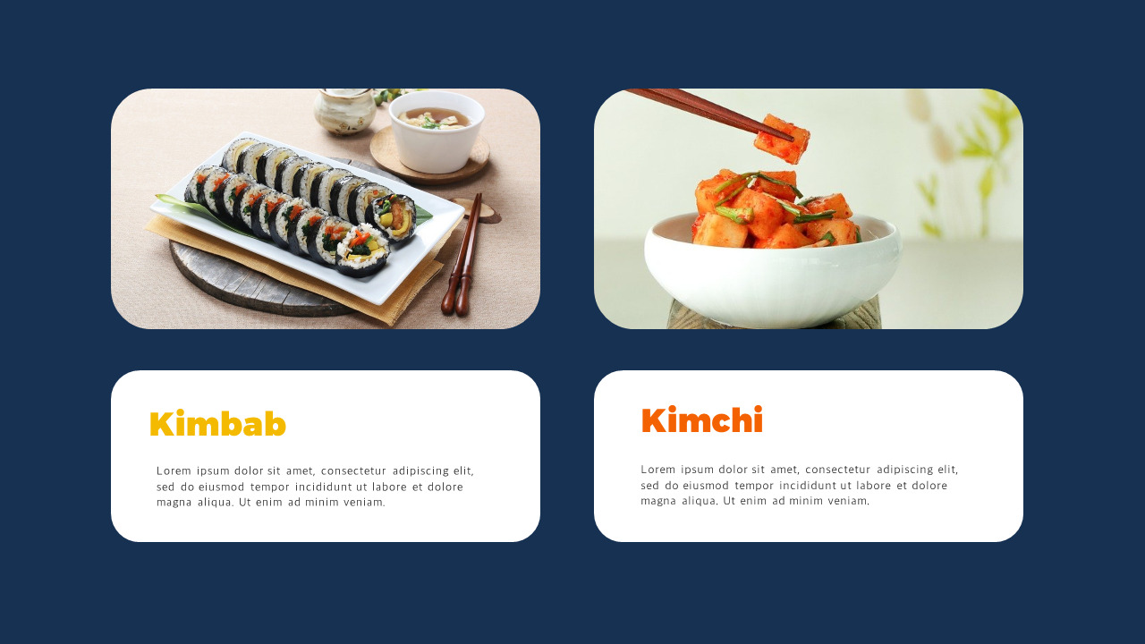 Korean Food template powerpoint