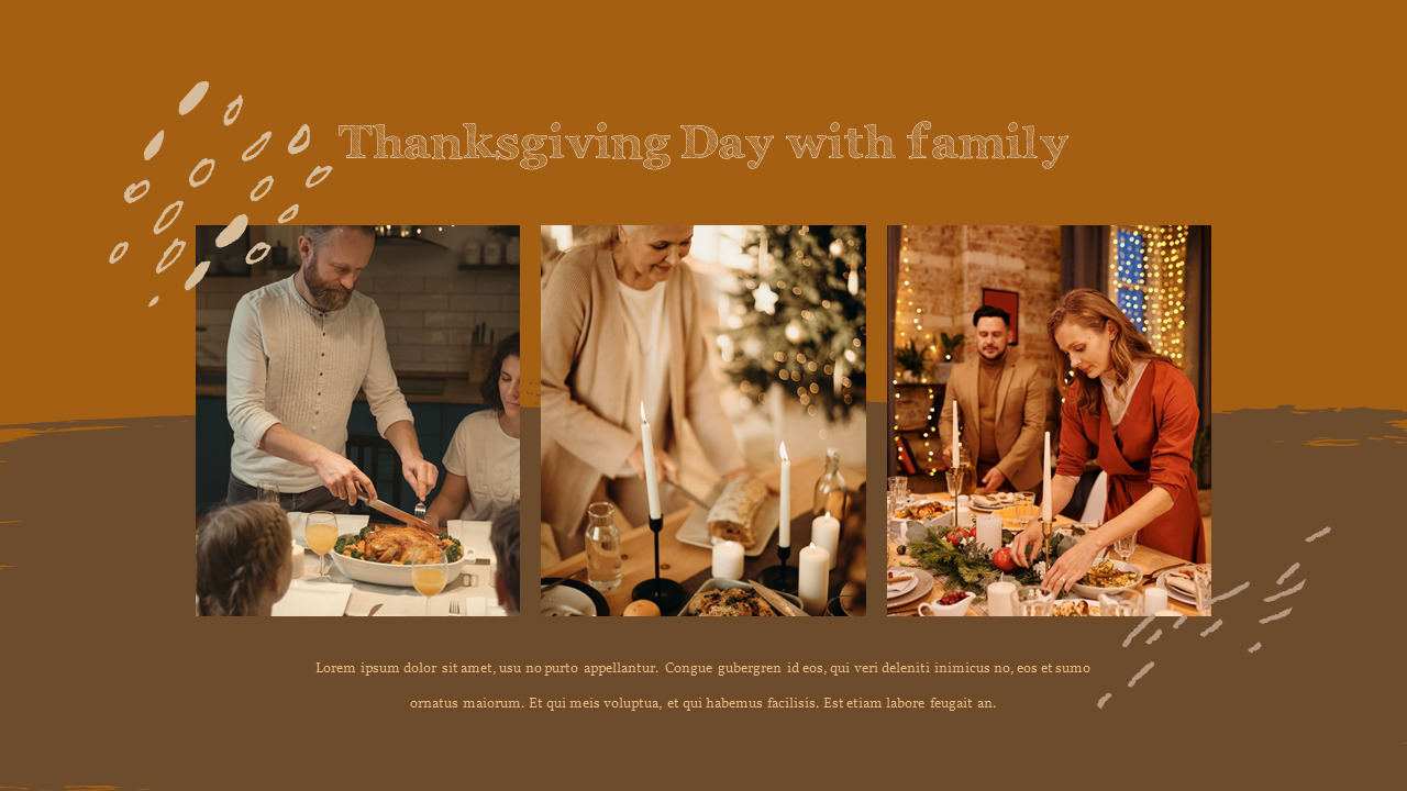 Día de Acción de Gracias en Familia Presentación PowerPoint