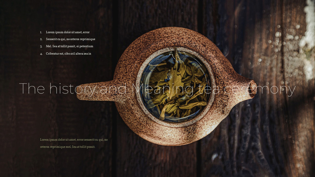 Traditional Tea Product Deck|Lifestyle|Google Slides
