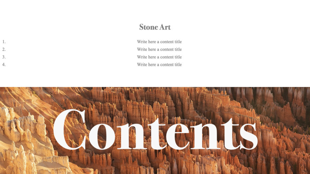 Stone Art slides presentation|Lifestyle|Keynote