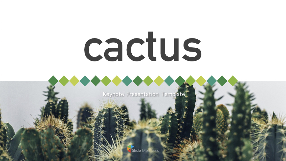 Cactus Keynote Presentation Template|Lifestyle