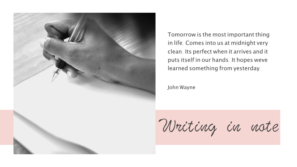 Writing in Note Keynote Templates