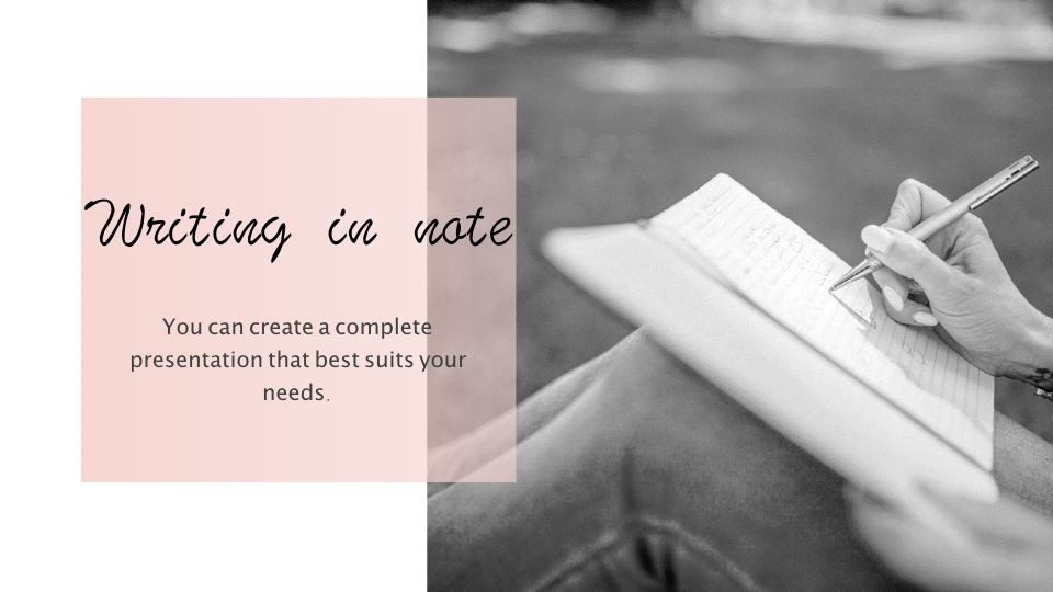 Writing in Note Keynote Templates