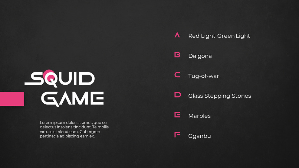 Squid Game Theme Presentation