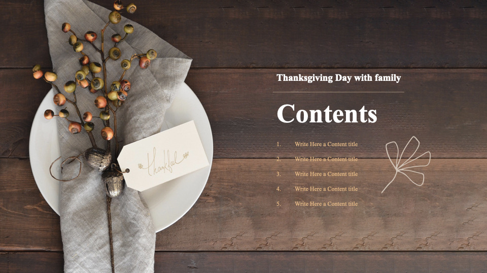 Thanksgiving Day with Family template keynote