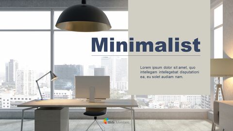 Minimalist Project presentation slide design