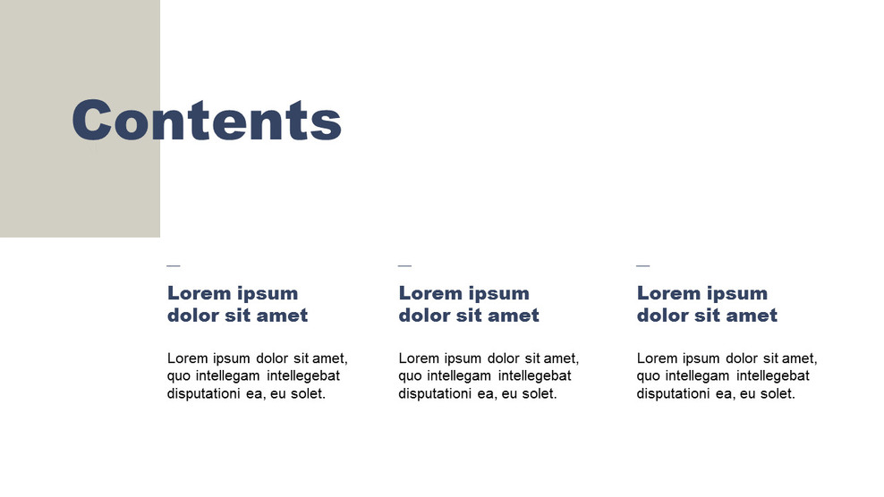 Minimalist Project presentation slide design