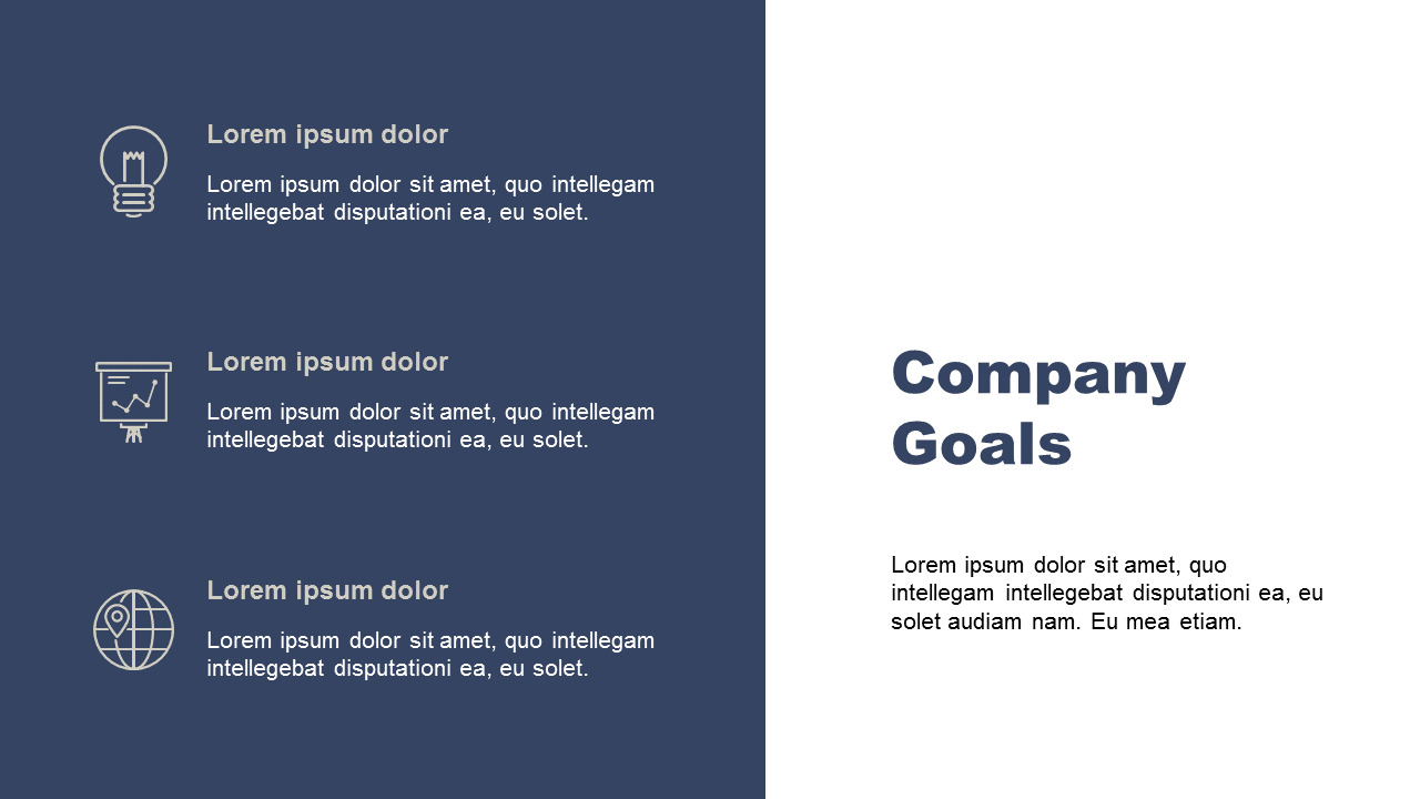 Minimalist Project presentation slide design