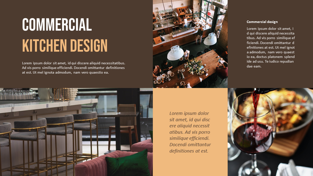 Restaurant Interior premium PowerPoint Templates|Construction