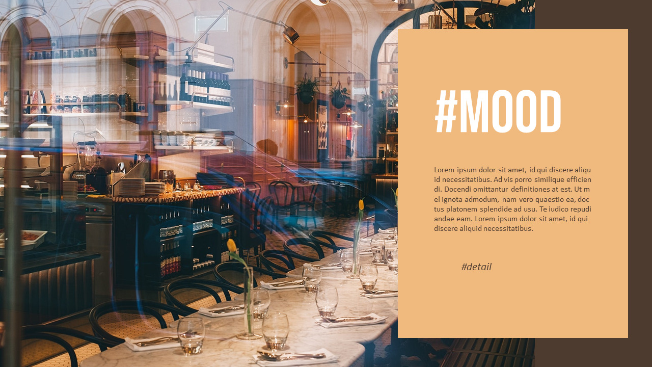 Restaurant Interior premium PowerPoint Templates|Construction