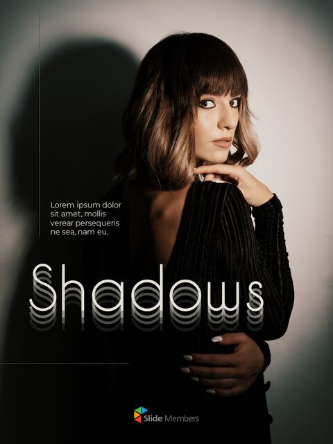 Shadow Concept Vertical ppt template