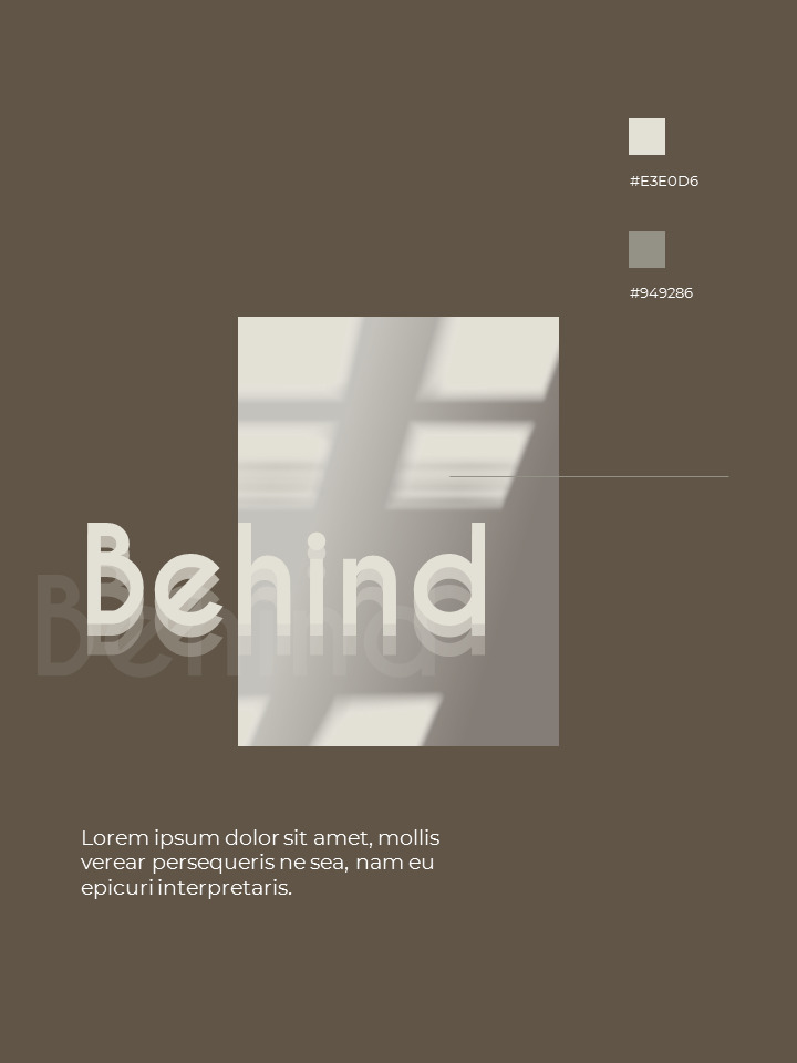 Shadow Concept Vertical ppt template