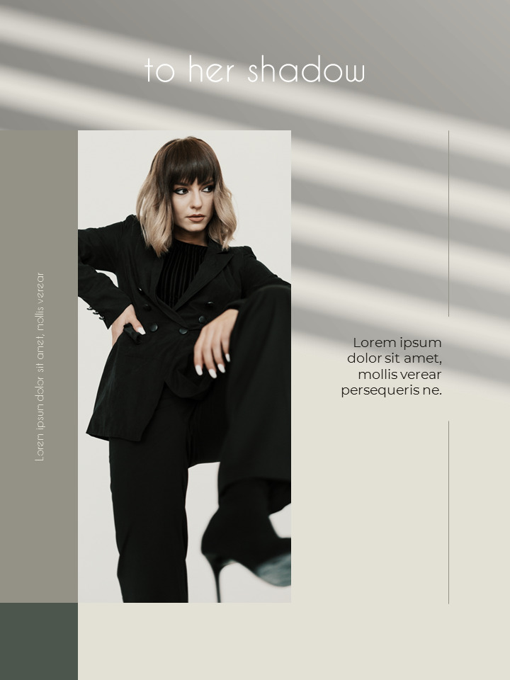 Shadow Concept Vertical ppt template