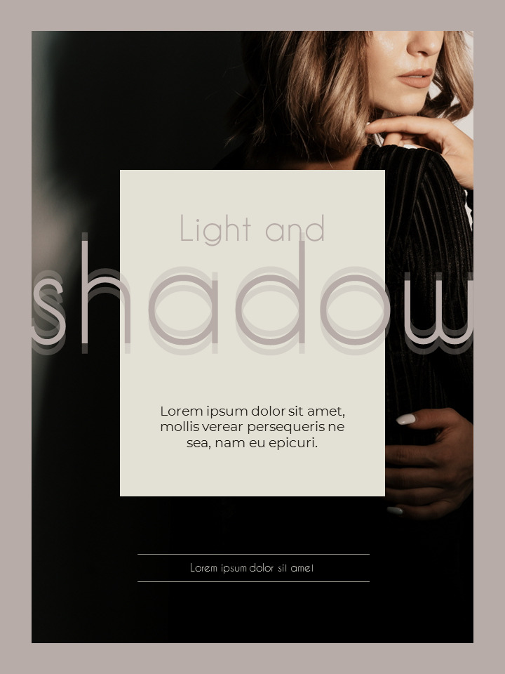 Shadow Concept Vertical ppt template