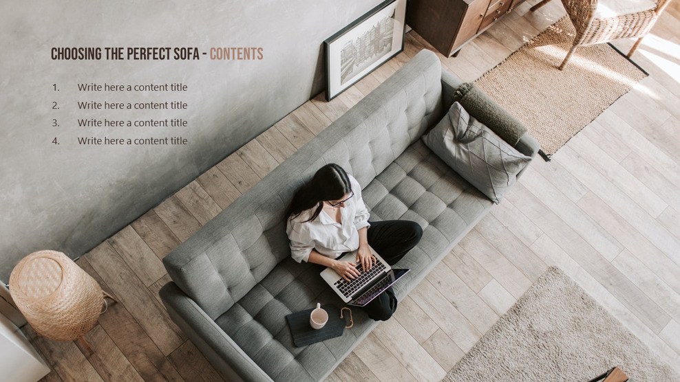 Choosing the Perfect Sofa Best PowerPoint Presentation Templates|Lifestyle