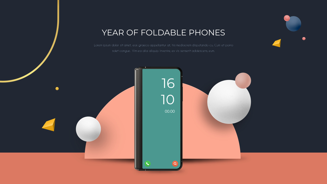 Best Foldable Phones presentation slide design