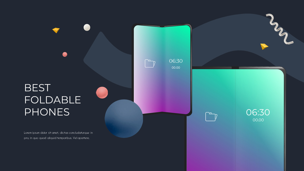 Best Foldable Phones presentation slide design