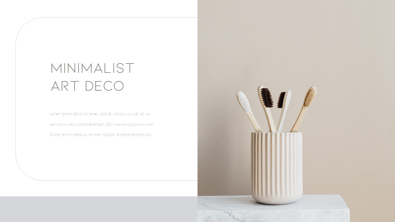 Minimal Art Deco Design slide powerpoint|Lifestyle|Templates