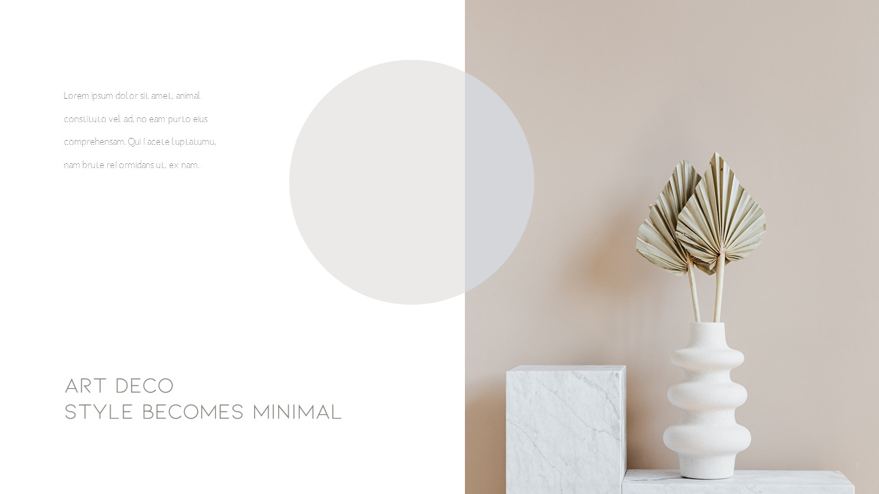 Minimal Art Deco Design slide powerpoint|Lifestyle|Templates