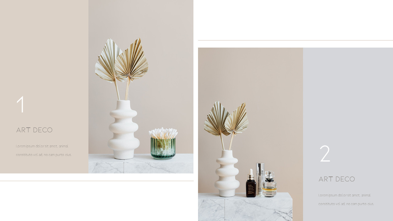 Minimal Art Deco Design slide powerpoint|Lifestyle|Templates